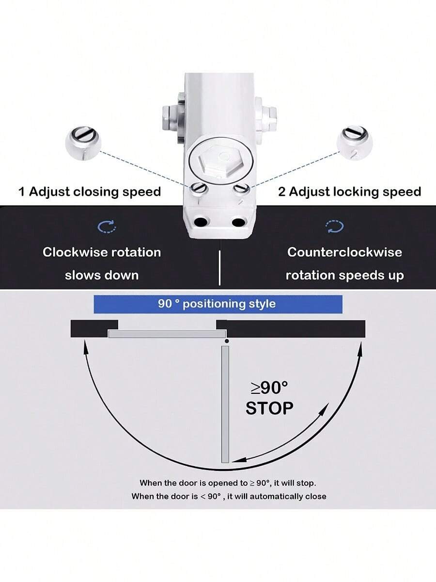 Automatic Door Closer,Hydraulic Adjustable Spring Door Closer For ...