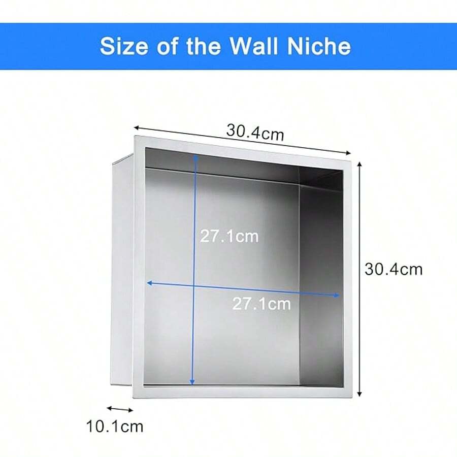 Wall Niche Shower Stainless Steel, No Tiles Required, Embedded Shower ...