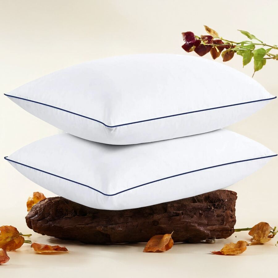 2PC Bed Pillows For Sleeping-Hotel Quality With Premium Soft Down ...