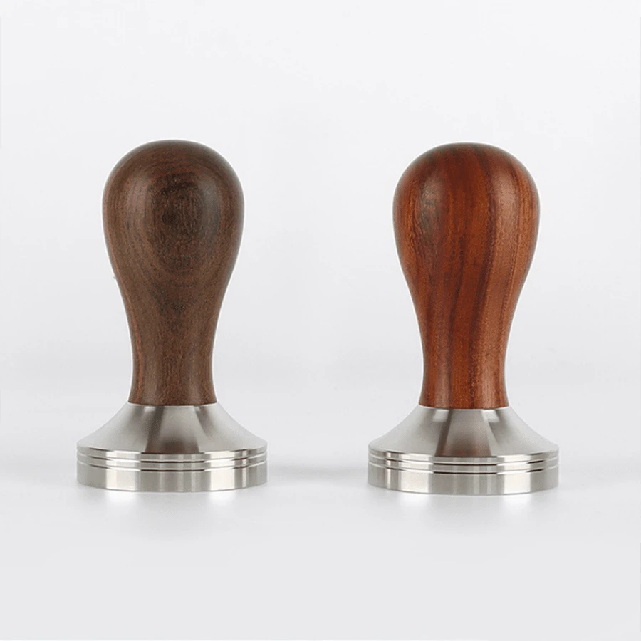 Coffee Tamper, Wooden Handle Stainless Steel Coffee Grounds Tamper For ...