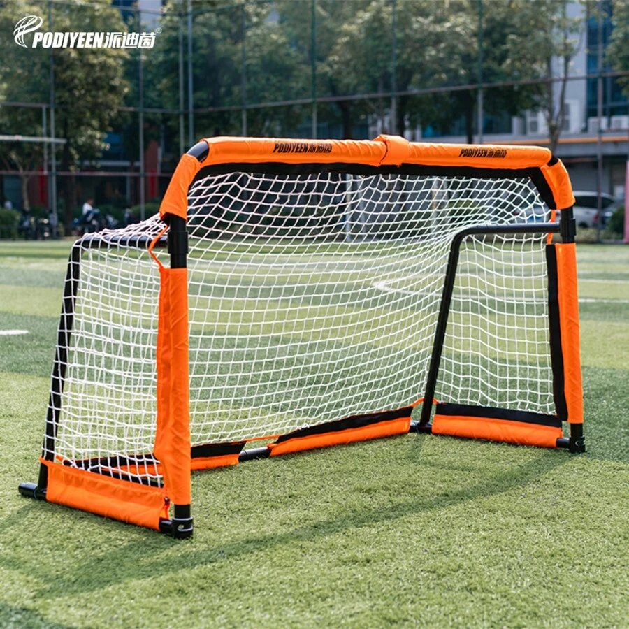Folding Metal Soccer Goal Premium Training Target Goal Quick Assembly ...
