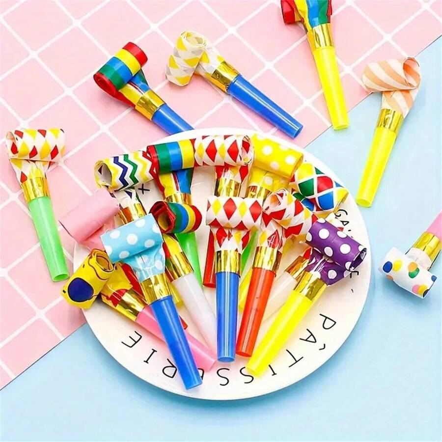 25 PCS Party Blower Blowouts Noisemakers Funny Party Blowouts Blow ...