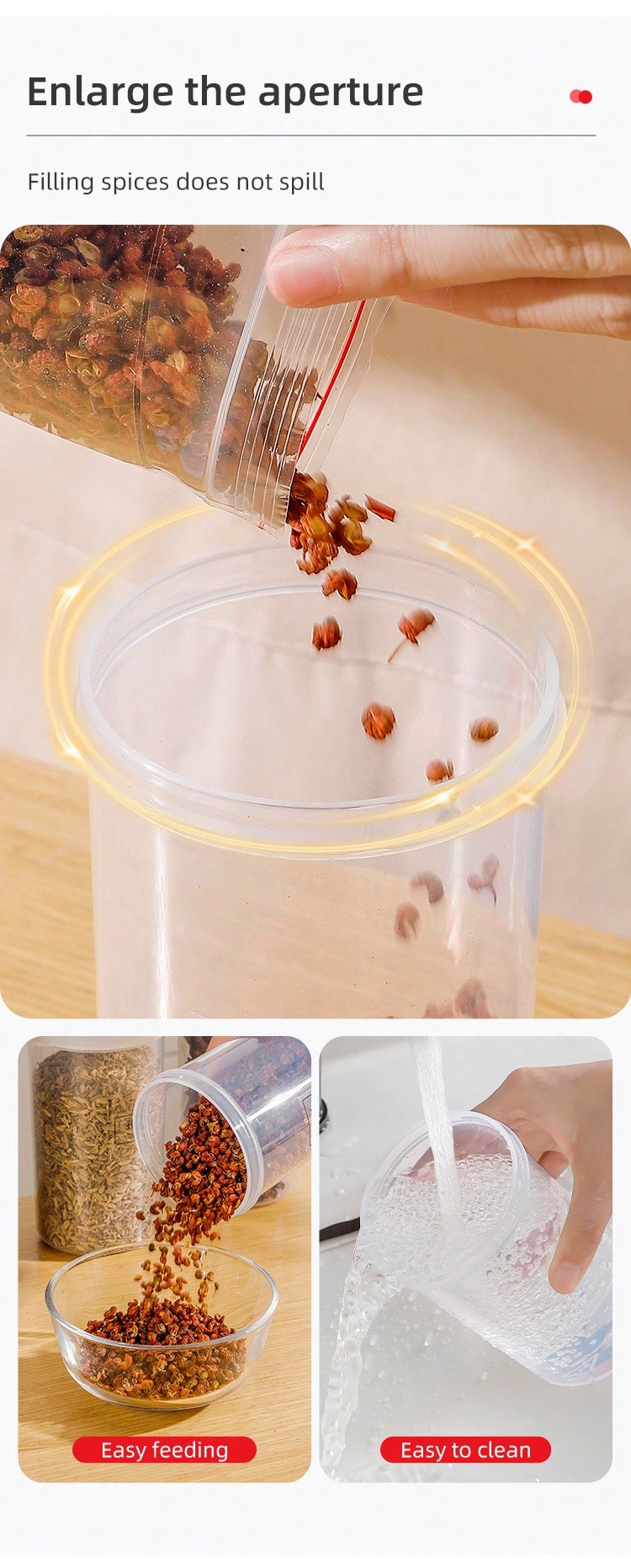 Sealed Moisture-Proof Spice Storage Box Kitchen Star Anise Cinnamon ...