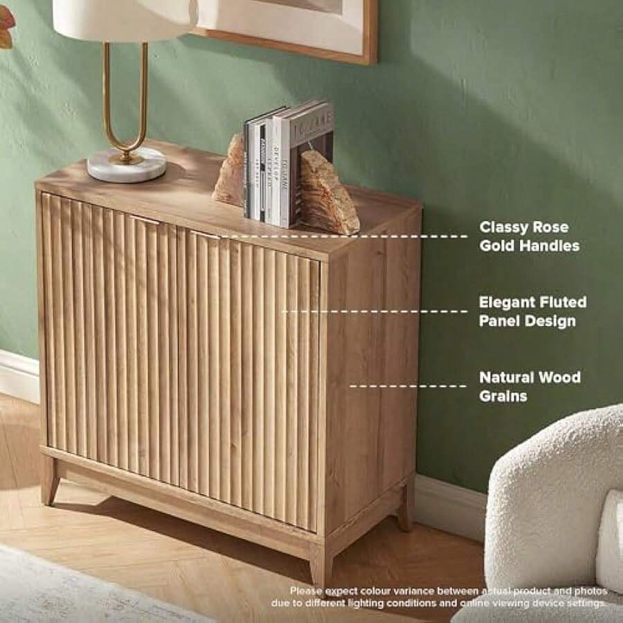 Modern Farmhouse Entryway Storage Cabinet Wood Modular Sideboard With ...