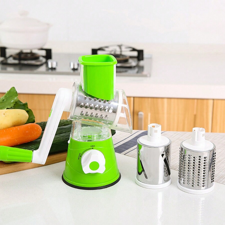 Manual Rotating Vegetable Slicer With Multi-Blade Cutter, Cheese Grater ...