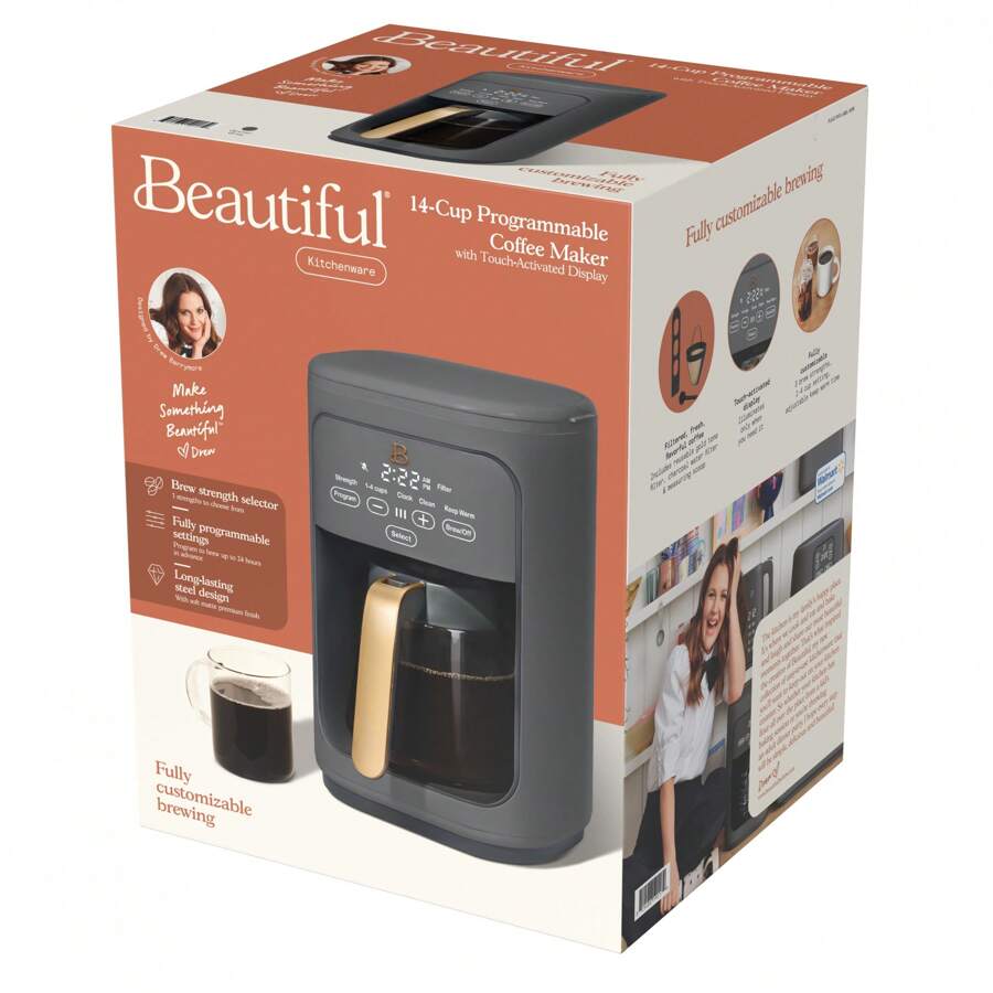Beautiful 14-Cup Programmable Drip Coffee Maker With Touch-Activated ...