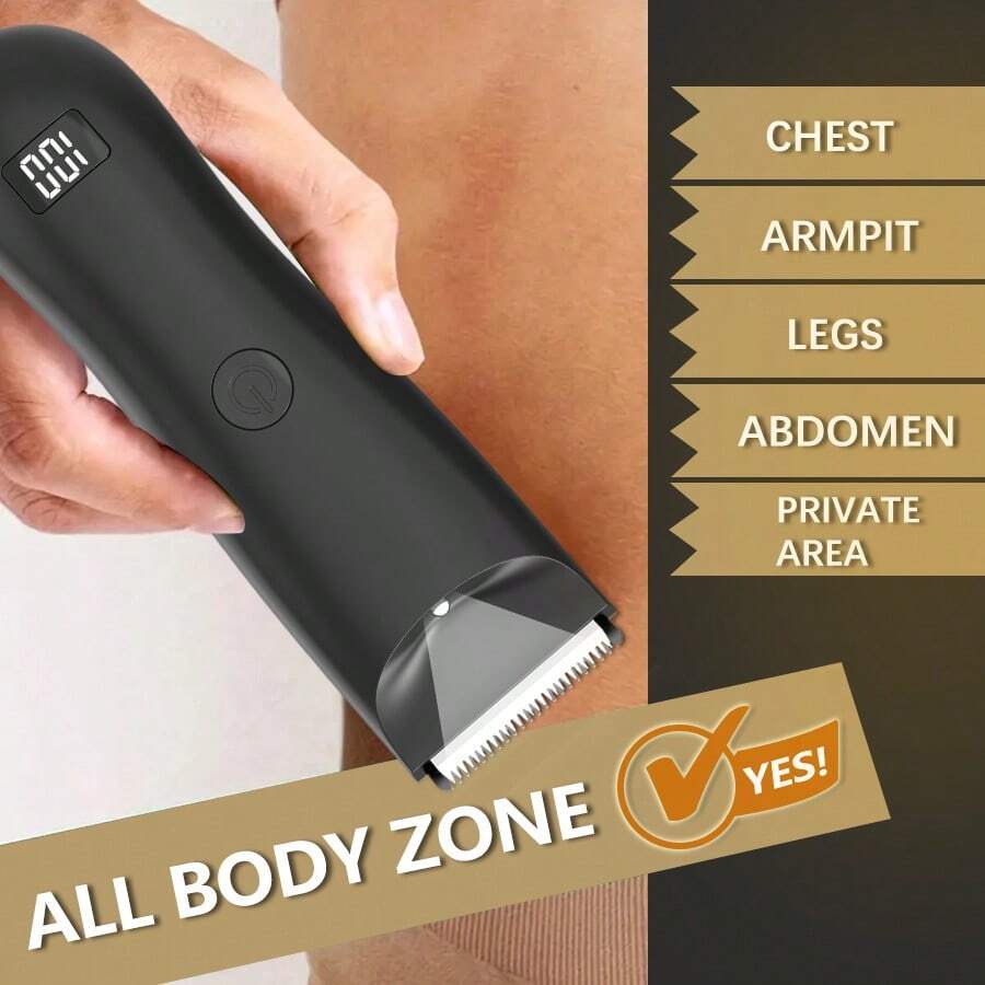 Men's Body Trimmer, Electric Shaver, Electric Inguinal And Pubic Hair ...