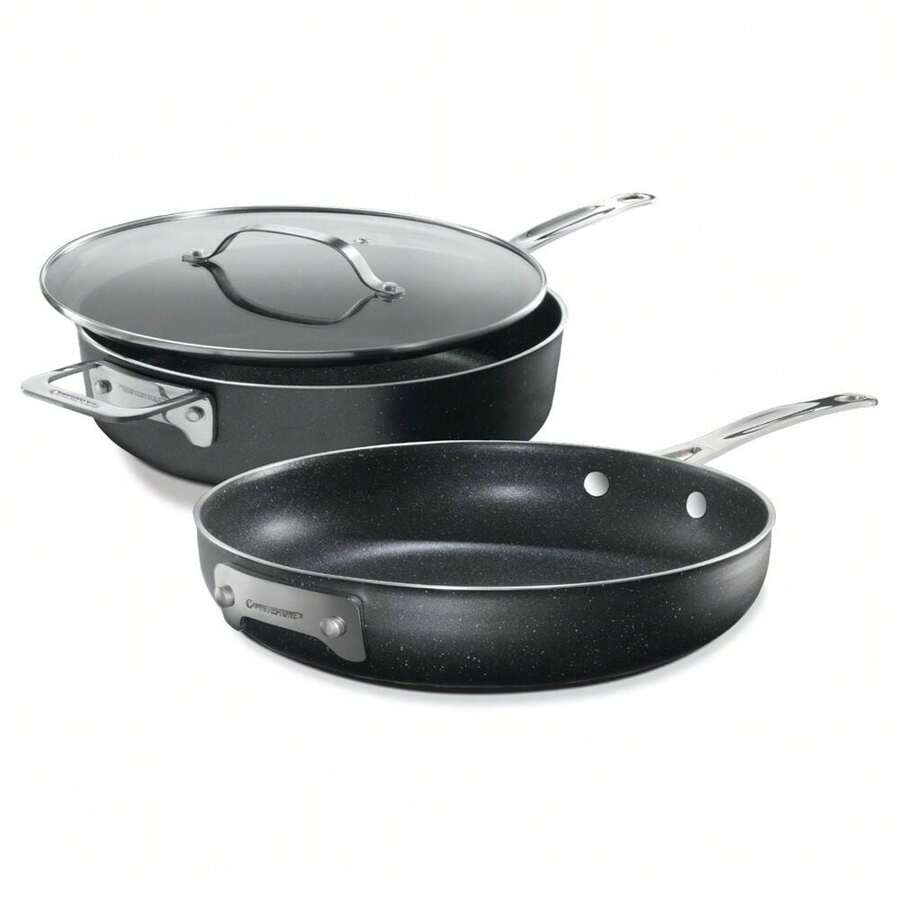 Granitestone 3 Piece Aluminum Nonstick Stackmaster Cookware Set With ...