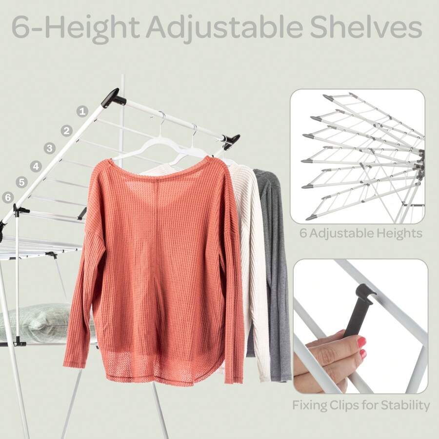 Maximize Space With Our Foldable Clothes Drying Rack - Featuring 24 ...