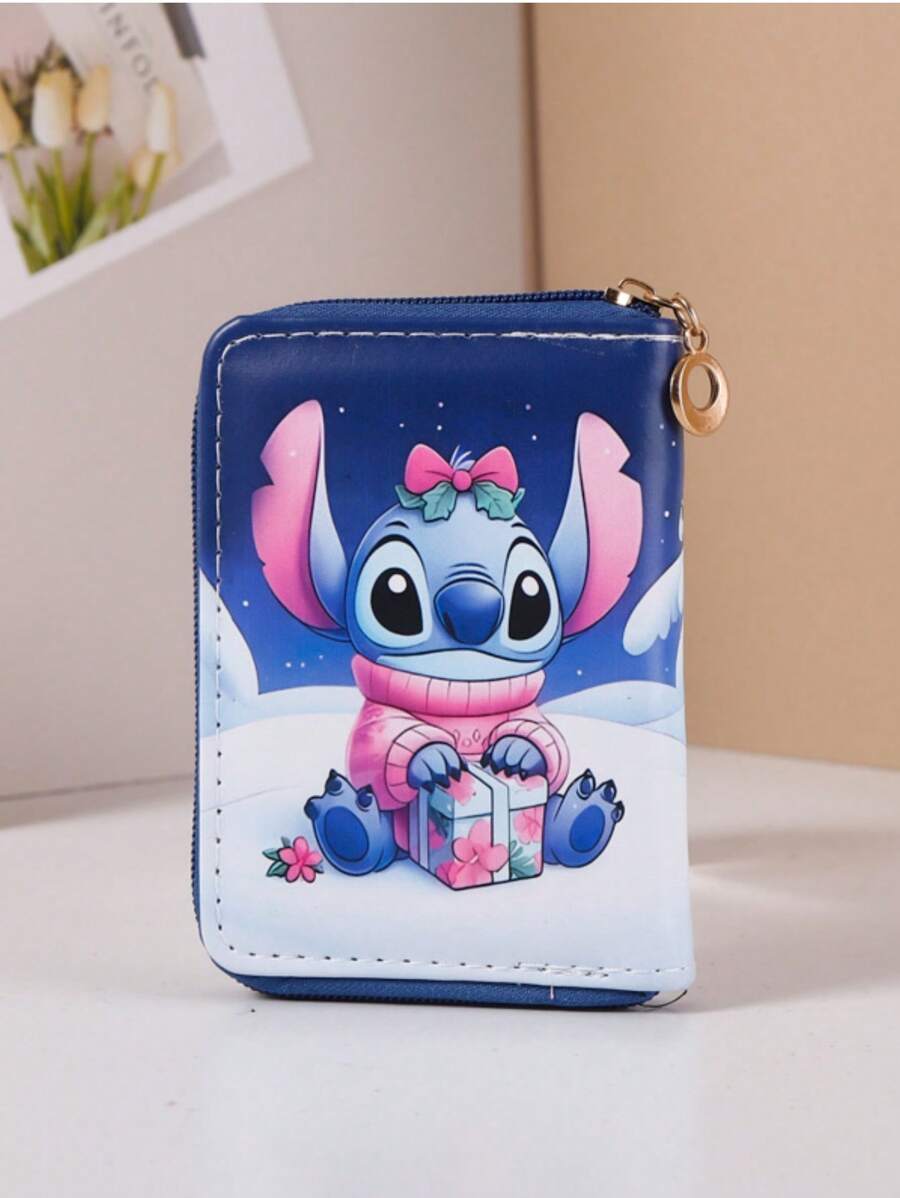 Disney Stitch Wallet Cartoon Coin Purse Card Bag Zip Bag, Best Gift For ...