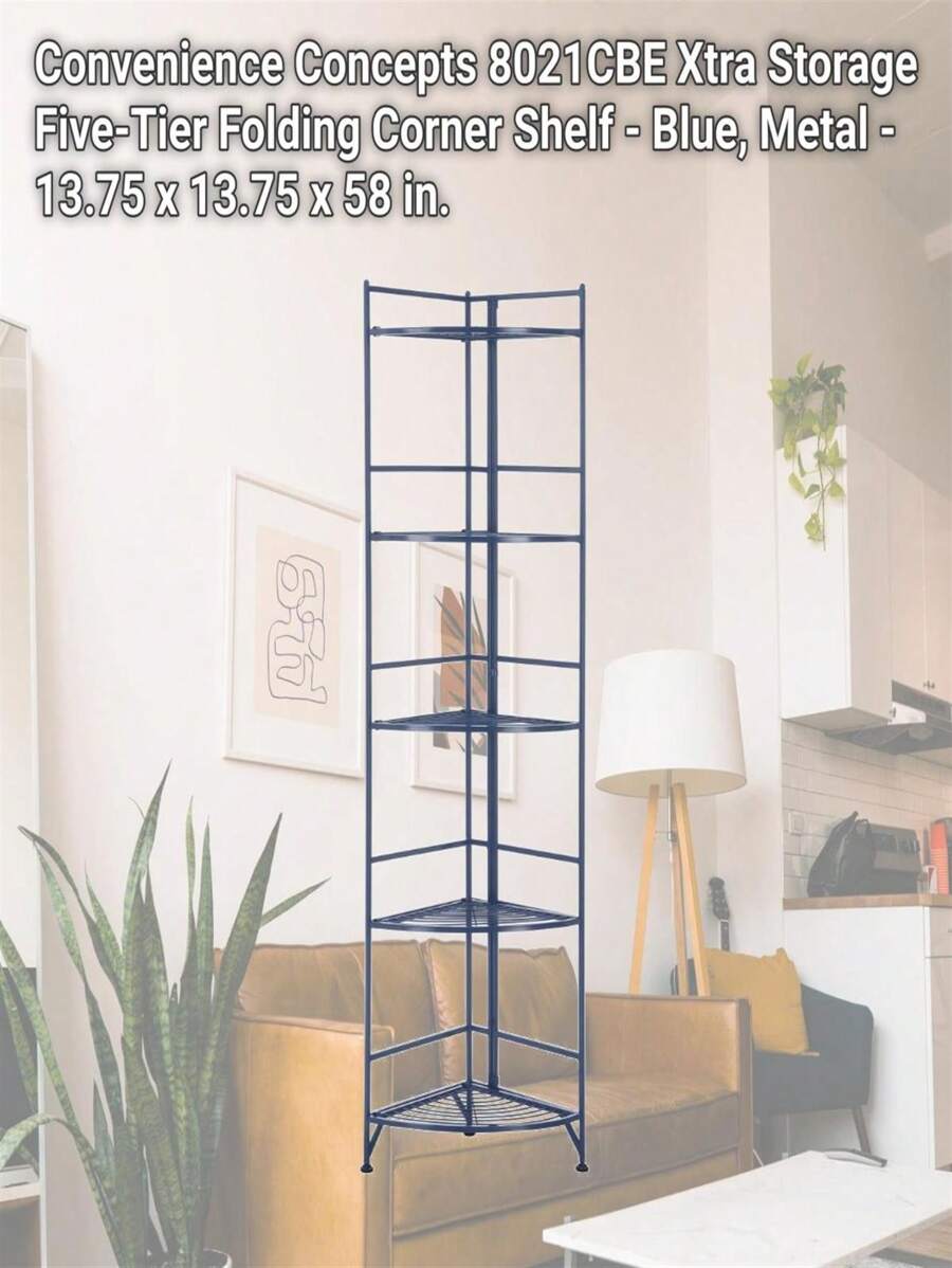 Convenience Concepts 8021CBE Xtra Storage Five-Tier Folding Corner ...