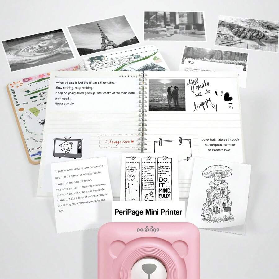 PeriPage PeriPage White Pastable Record Stickers Print Paper, Support ...