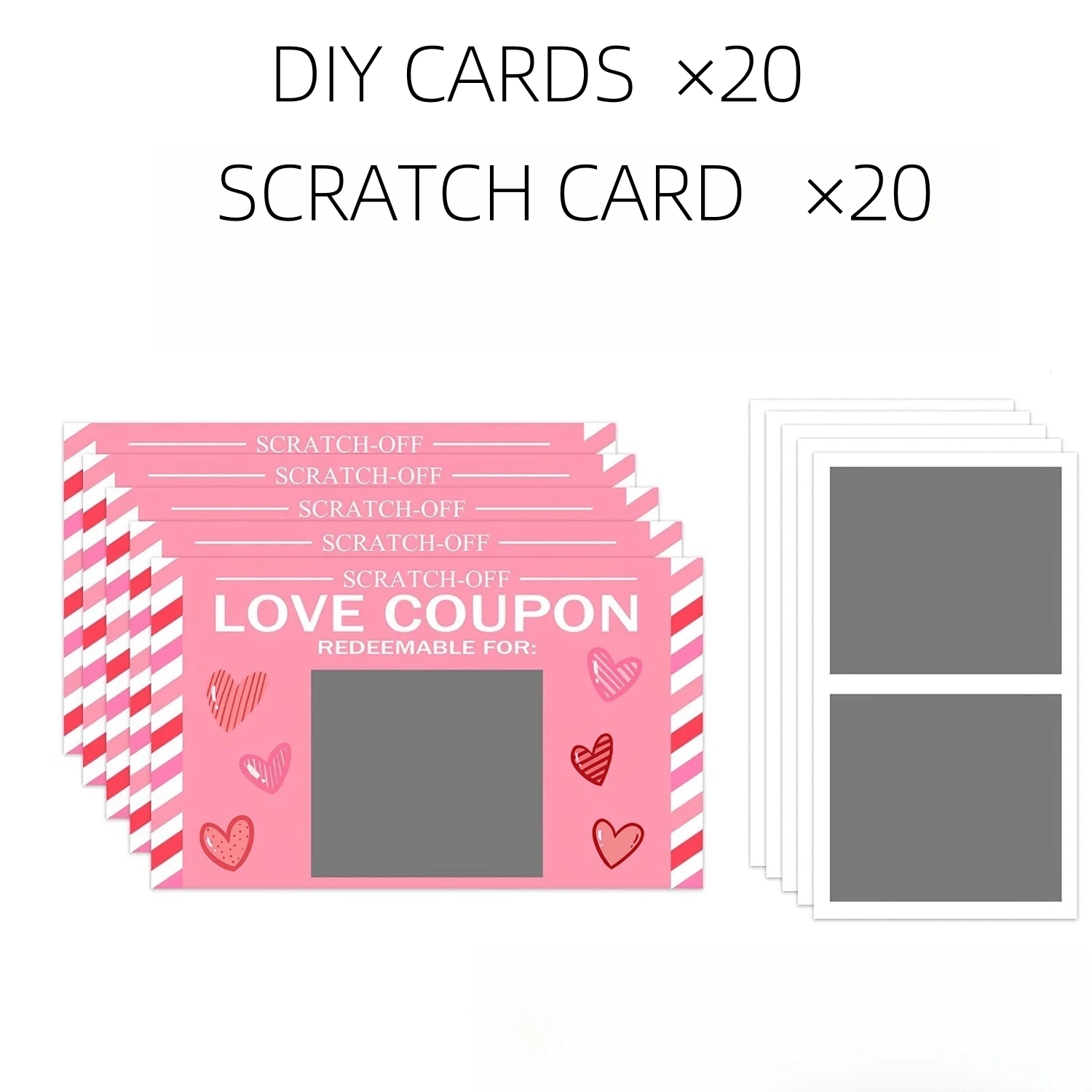 Scratch Card For Valentine's Day - DIY Couple Dating Game, Perfect For ...