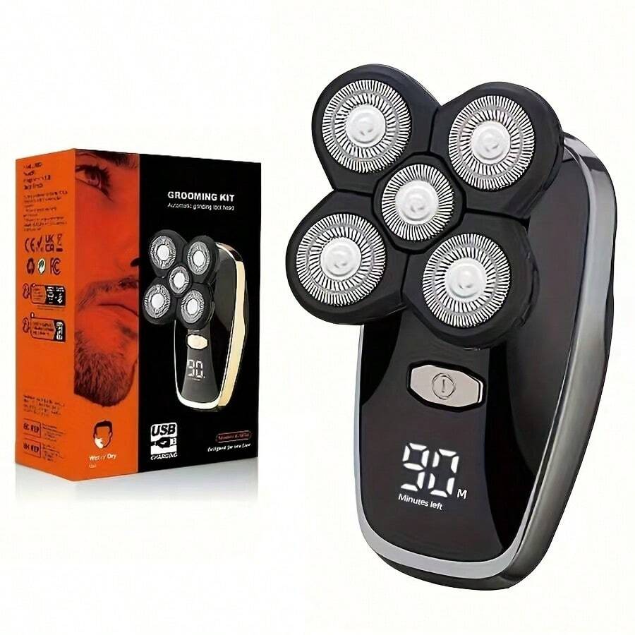 Electric Razor For Men Electric Head Hair Shaver LED Display - Mens ...