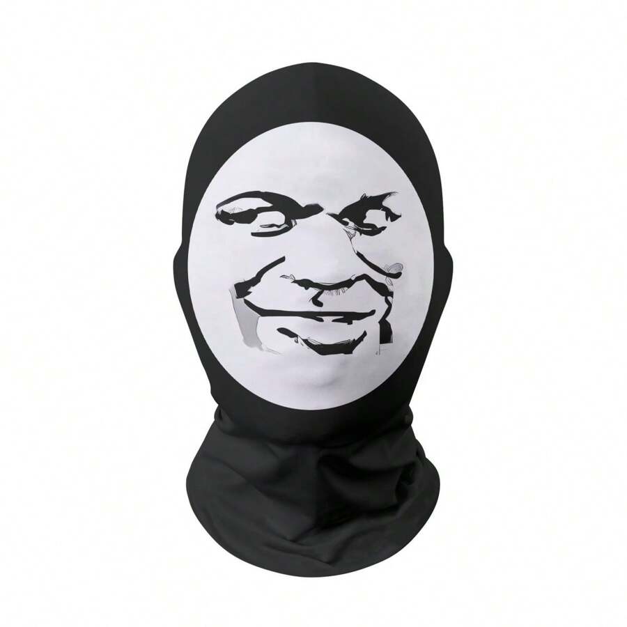 1pc Funny Head Cover Weird Face Mask Gag Mask Human Face Disguise Head ...