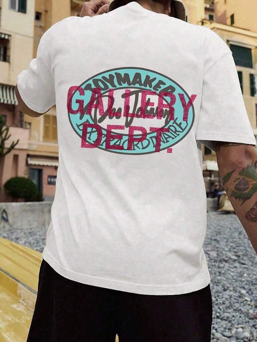 200g T Shirt / 1 Pcs T Shirt / 100% Polyester, Men's Round Neck Short Sleeve T Shirt, Battery ...