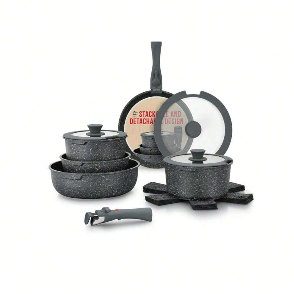 15 Piece Nonstick Granite Cookware Set | SHEIN USA