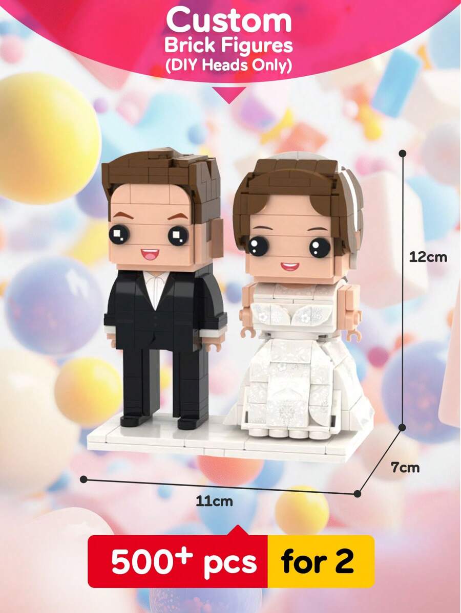 1pc Custom Head Brick Figure, Personalized Brick Figures, Custom ...