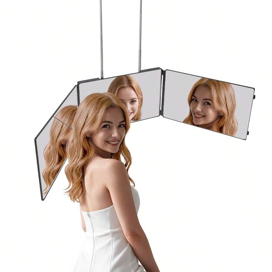 Best Product Self Hair Cutting System Mirror Black Real Glass 360 ...