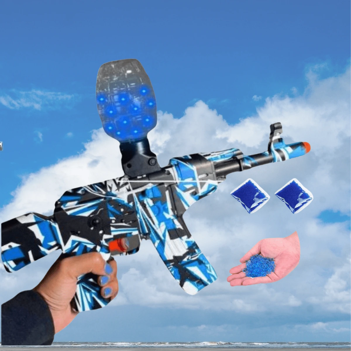 Automatic Gel Ball Launcher Children's Toy Silent Gun With Battery ...