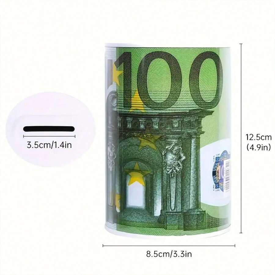 Um Conjunto de Cofrinhos Inspirados na Moeda do Euro: Designs de 100, 50, 20, 10 Euros com ...