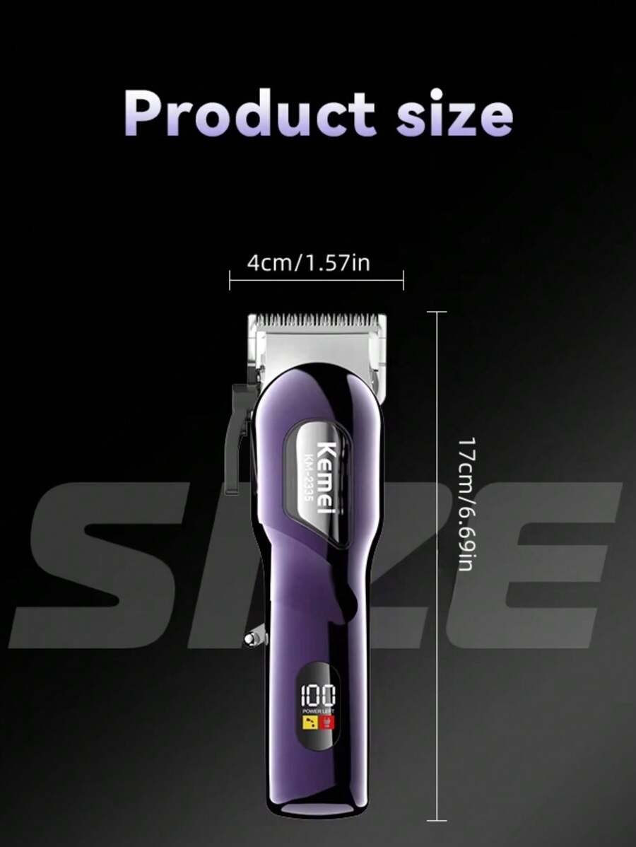 Kemei Tondeuse électrique rechargeable par USB KEMEI Km-2335, tondeuse à cheveux professionnelle ...