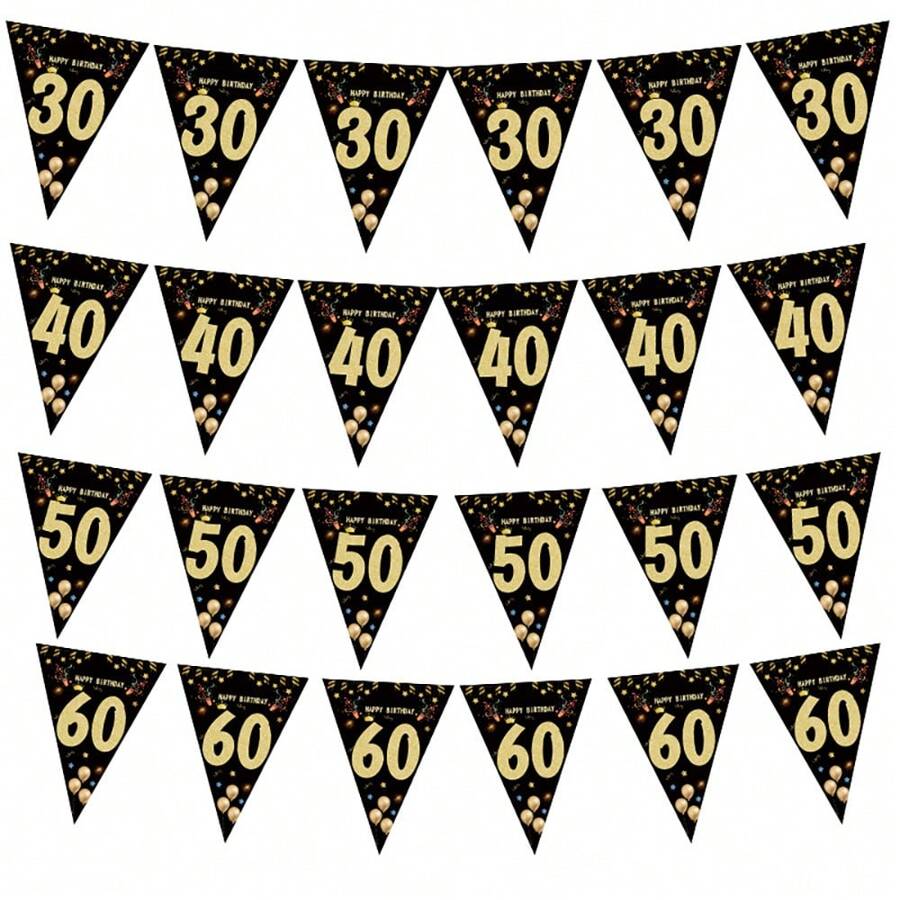 30th 40th 50th 60th Birthday Banner Sign Bunting 30 40 50 60 Years ...