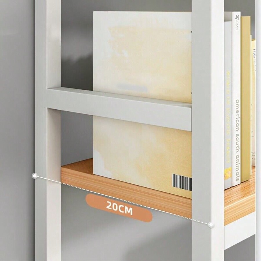 Desk Storage Shelf Office Table Computer Rack Desktop Bookshelf Black ...