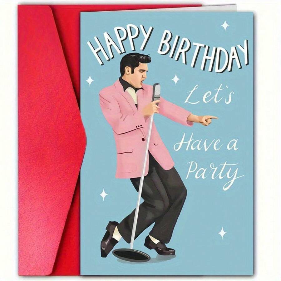 1pc Humorous Birthday Greeting Card: Featuring Famous Singers, Actors ...