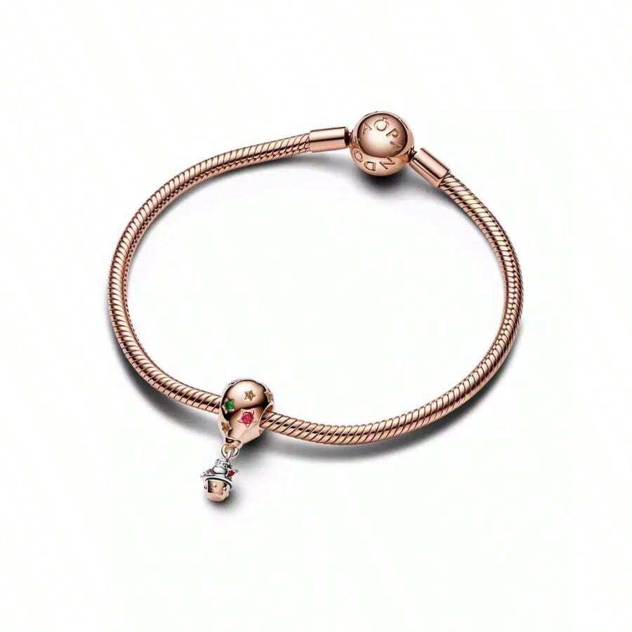 Pandora Cubic Zinia Two-Tone Santa Claus In Hot Air Boon Charm | SHEIN USA