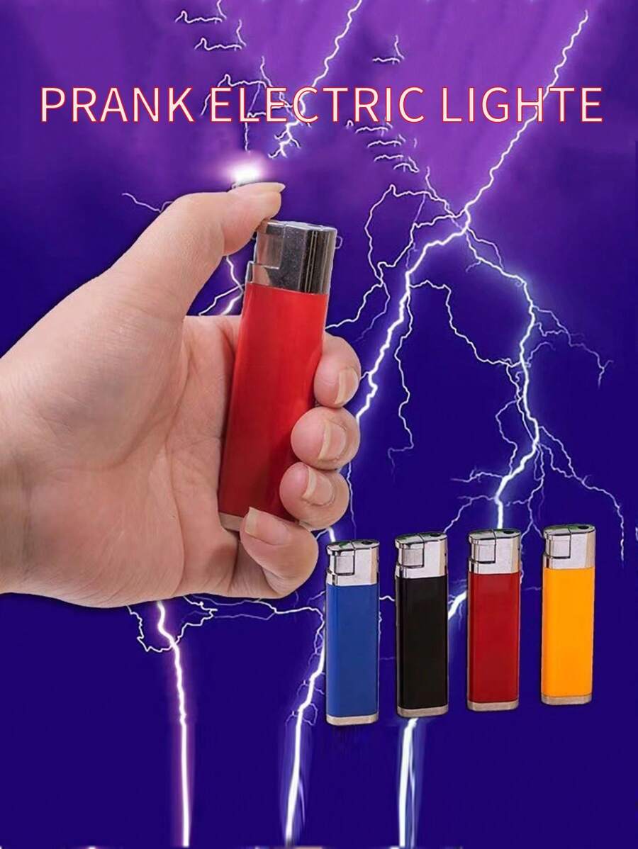 1pc Random Color Shocking Joke Trick Lighter, Novelty Electric Shock ...
