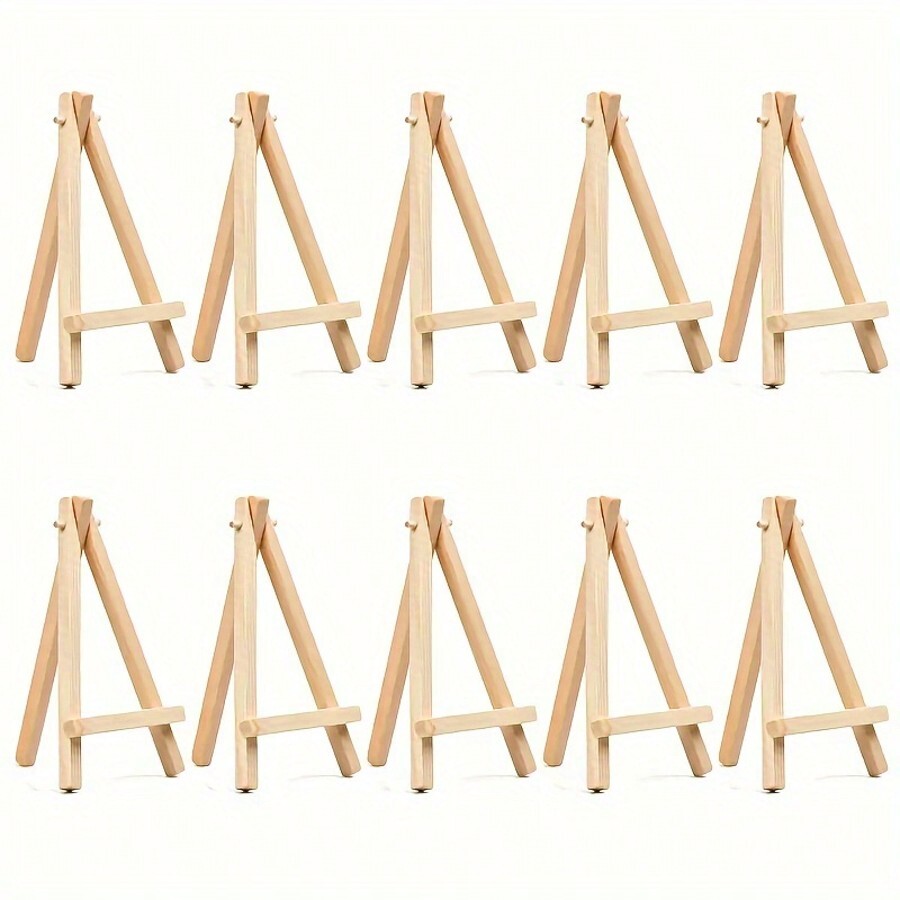 10 Pieces Wooden Display Stand, Adjustable Mini Artist Tripod For ...