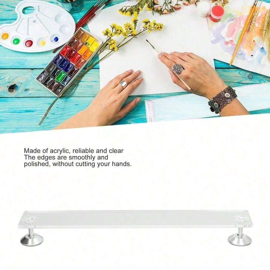 Artist Leaning Bridge Hand Rest Height Adjustable Clear Acrylic Drawing ...