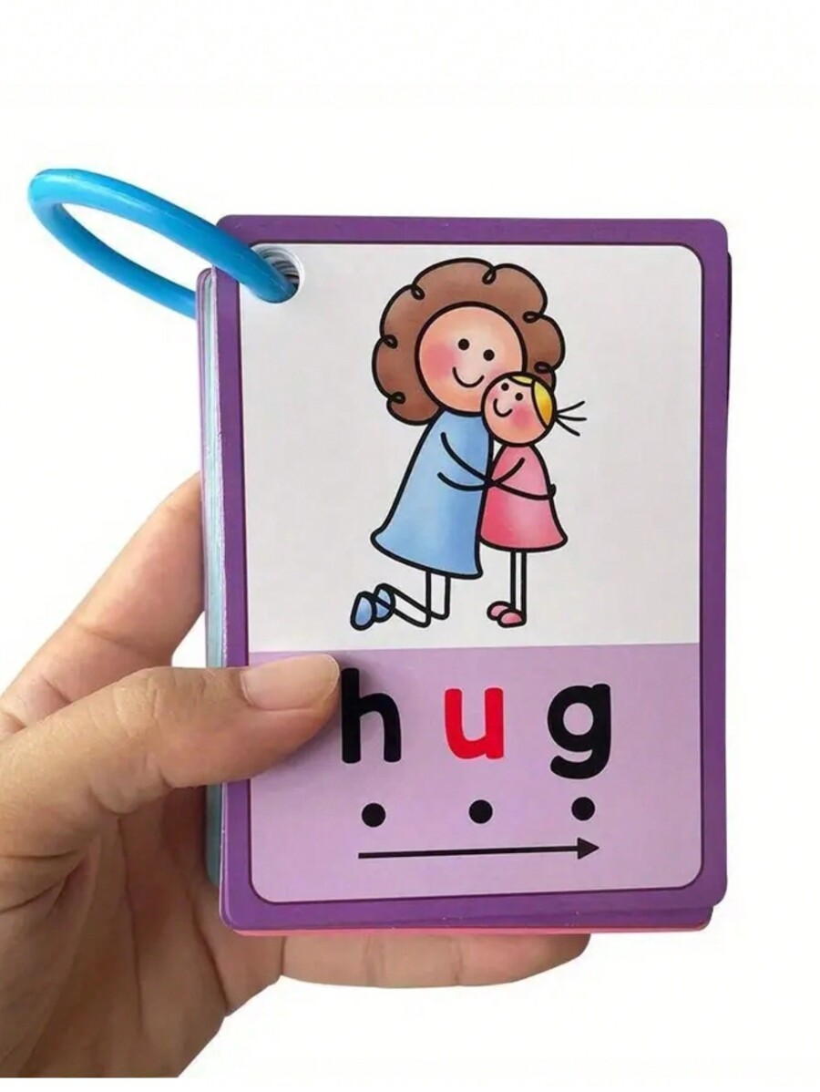 130pcs CVC Phonetic English Words, Learning Flashcards Short Vowel ...