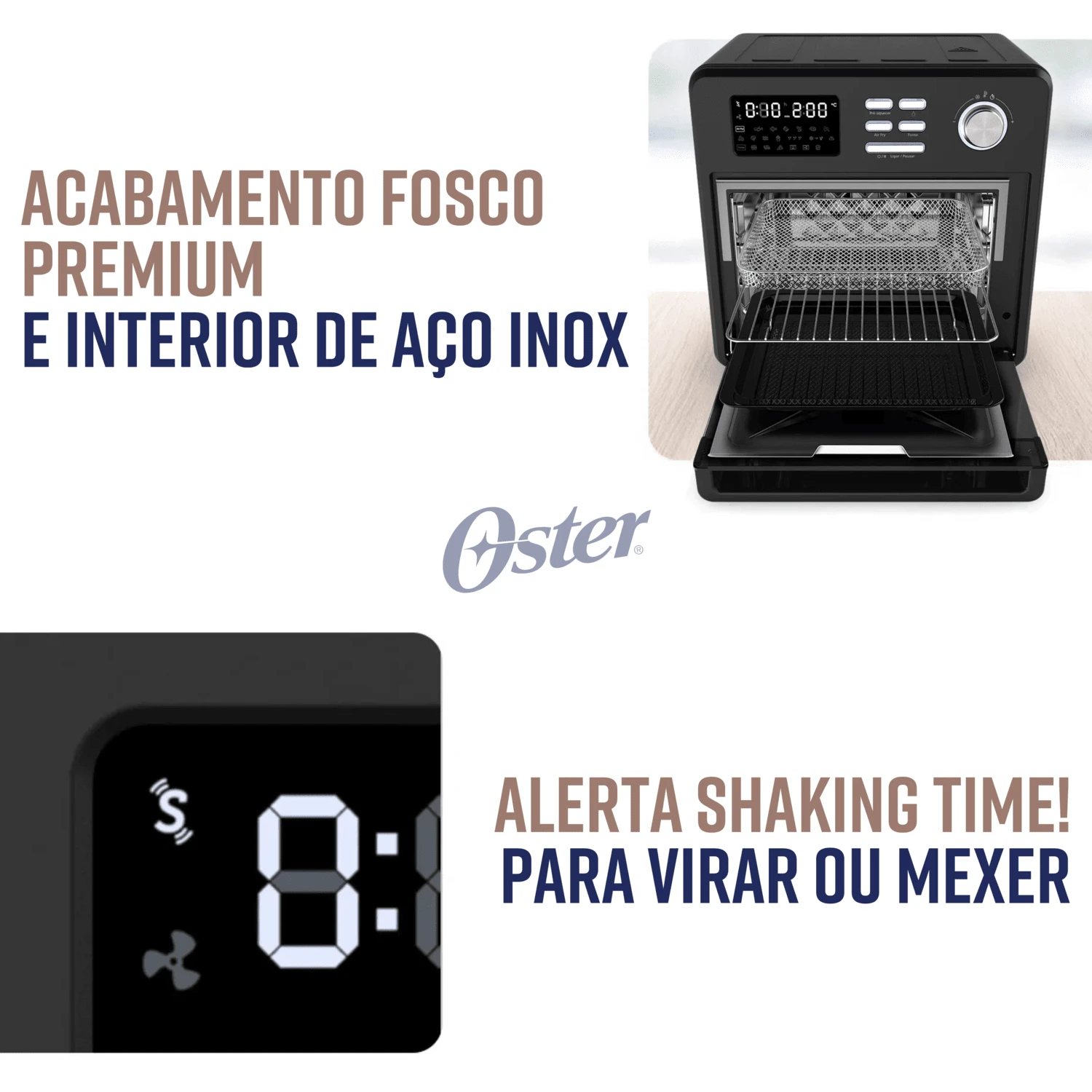 Oven And Air Fryer Large Voltage Fryer 15l Oster Multifunction 10 In 1 ...