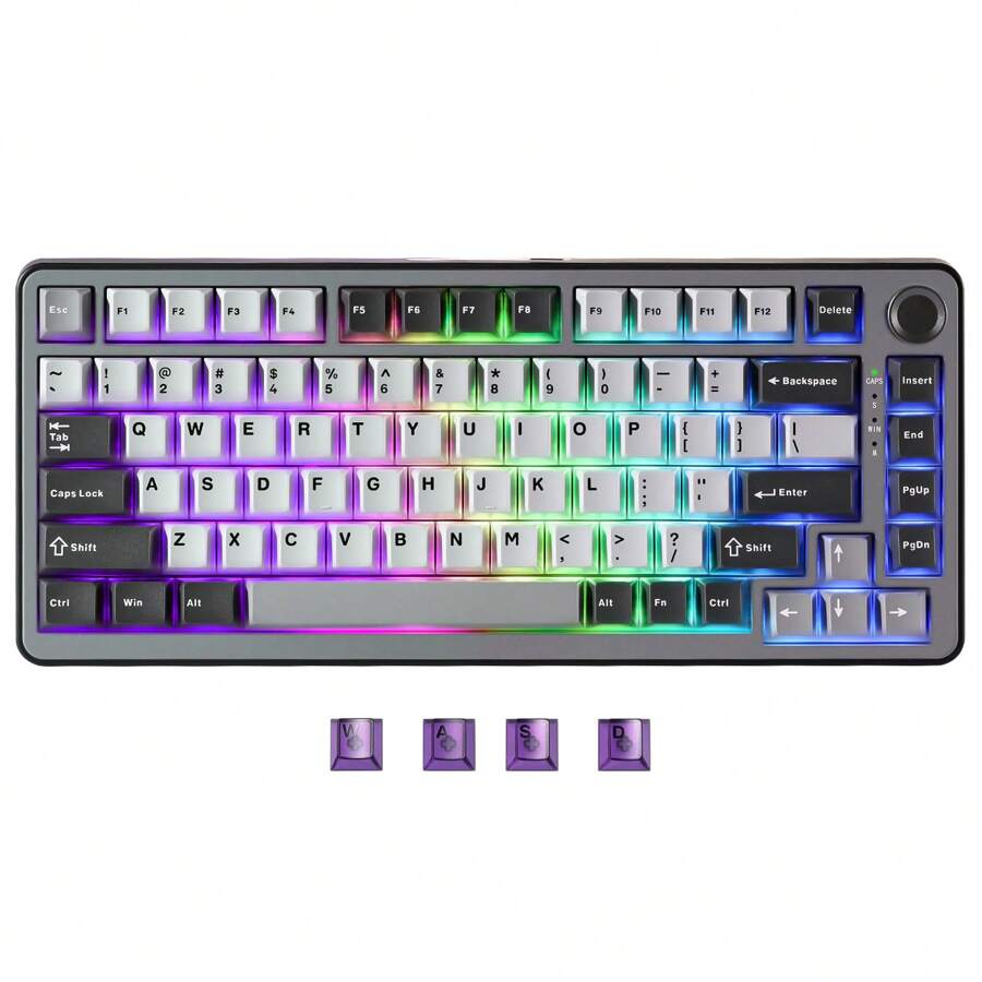 YUNZII YUNZII RT75 Black Rapid Trigger Gaming Keyboard Hall Effect RGB ...