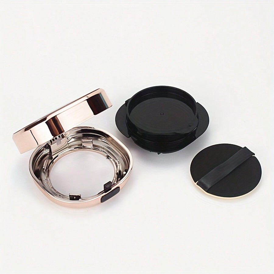 15g Rose Gold Plated Square Air Cushion Compact Case, Refillable ...
