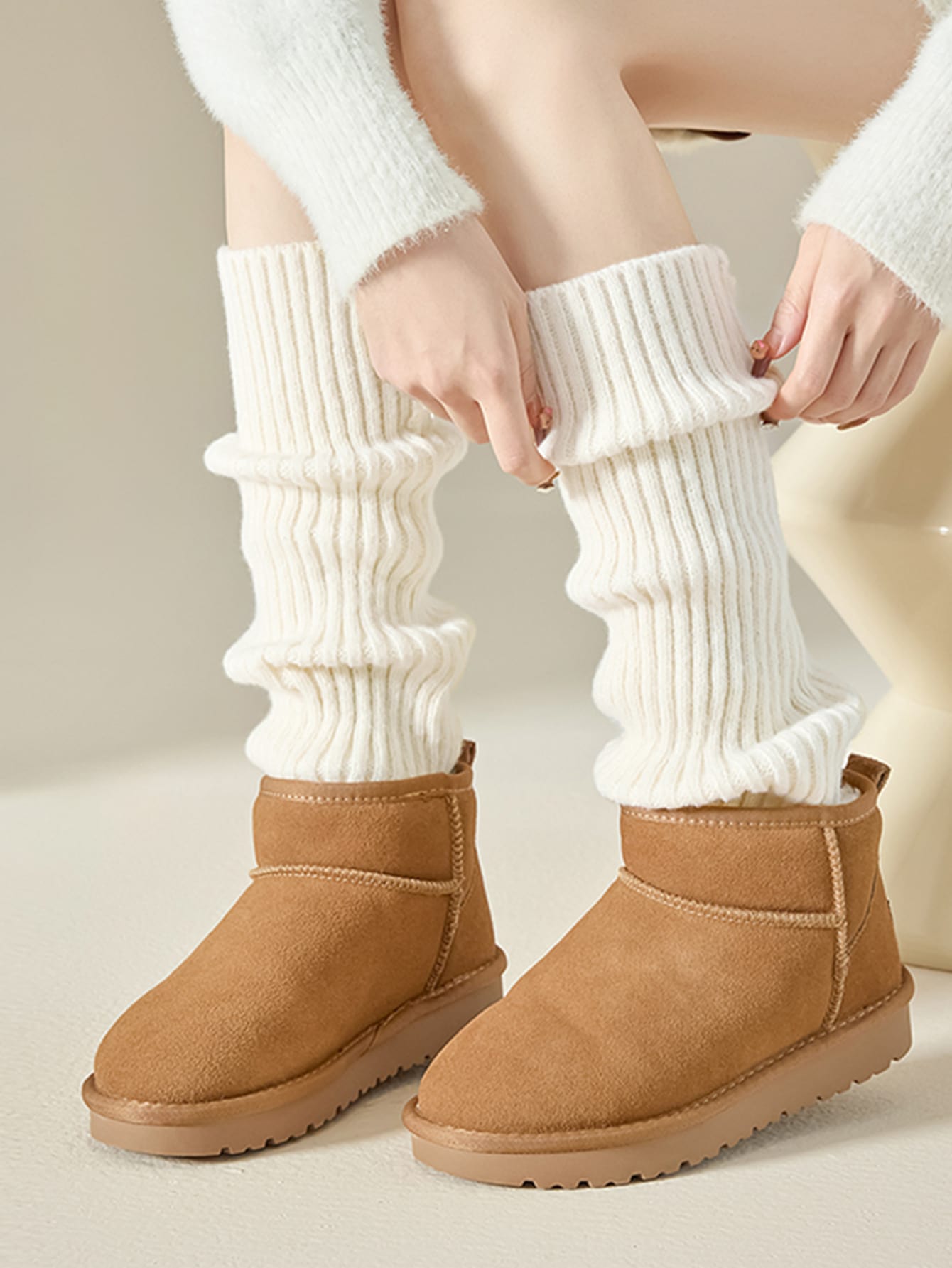 1/2 Pairs Women's Socks Japanese Stacked Socks Autumn And Winter Socks ...