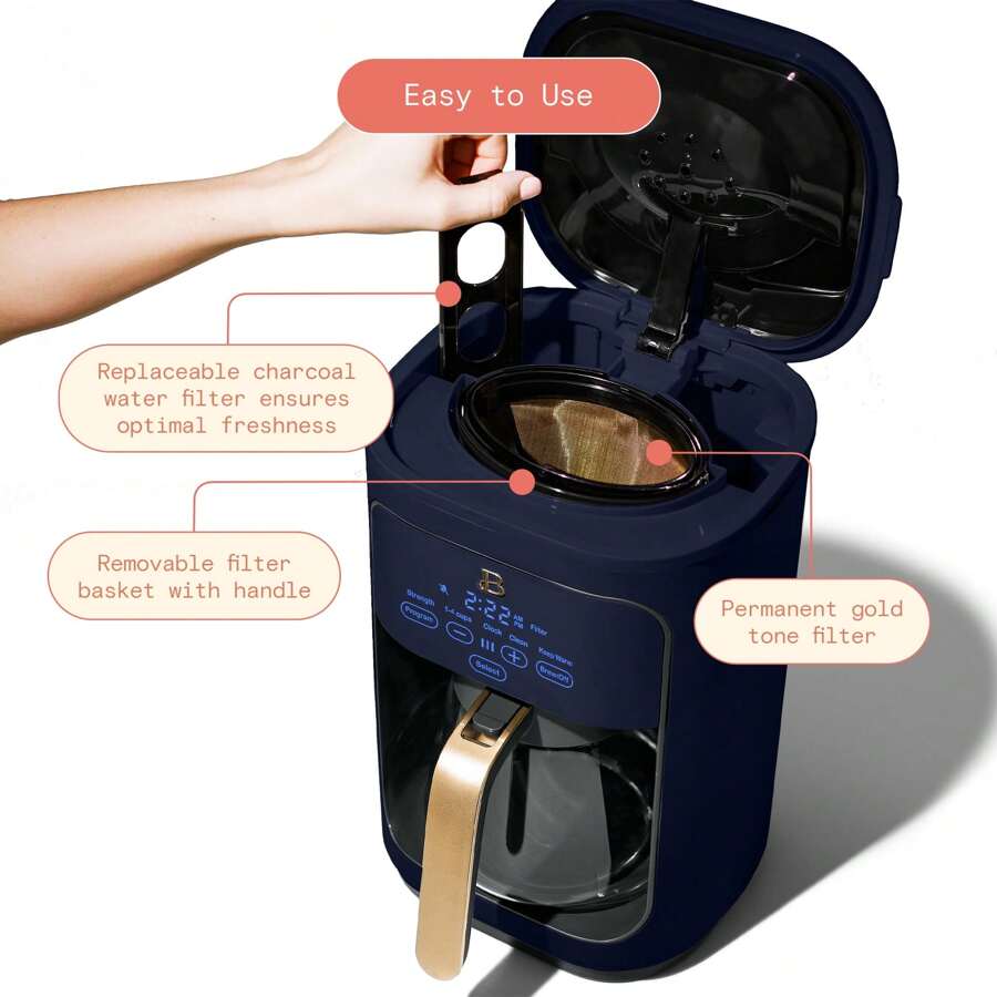 Beautiful 14-Cup Programmable Drip Coffee Maker With Touch-Activated ...