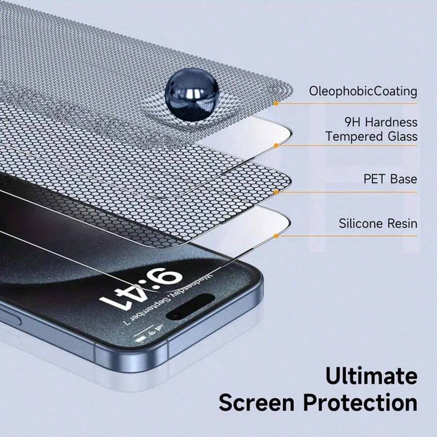 Oleophobic Coating Dust Free Easy Installation Screen Protector ...
