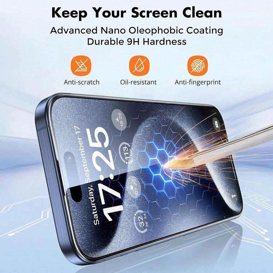 Oleophobic Coating Dust Free Easy Installation Screen Protector ...