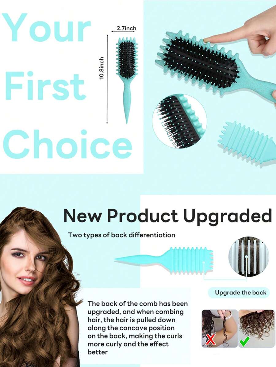 Cepillo definidor de rizos diseñado por Candybrush. Cepillo de rizado y ...