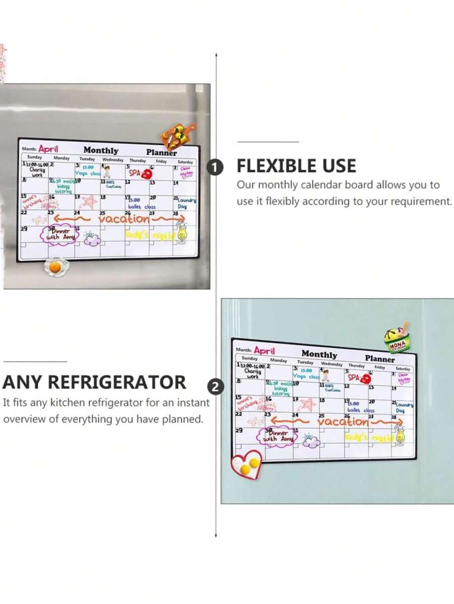 1 Piece Of Bendable Calendar Board, Weekly Schedule, Plastic Material ...