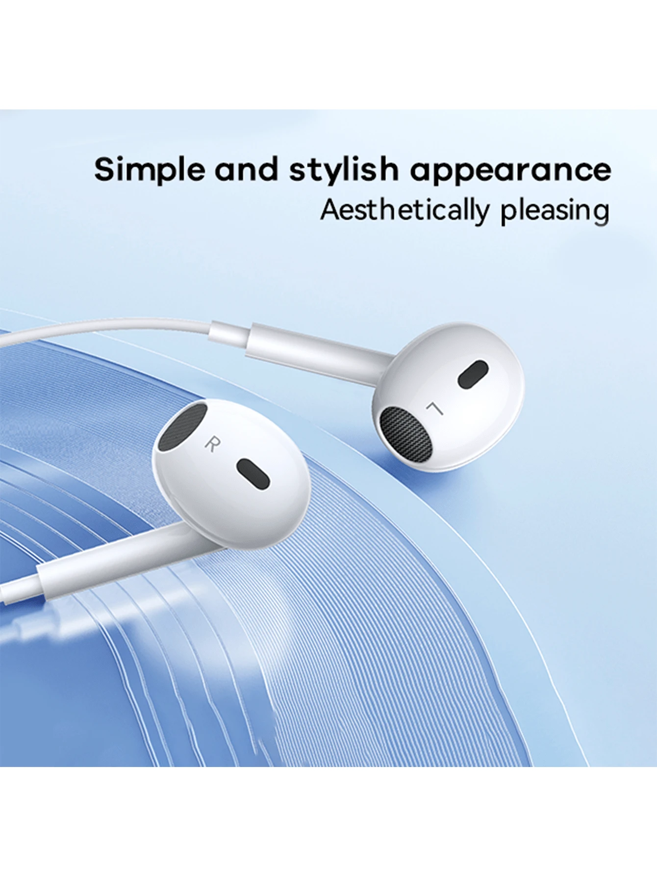 Type C Wired Earphones, 3.5mm Plug, USB C Earbuds For Calls And Music ...
