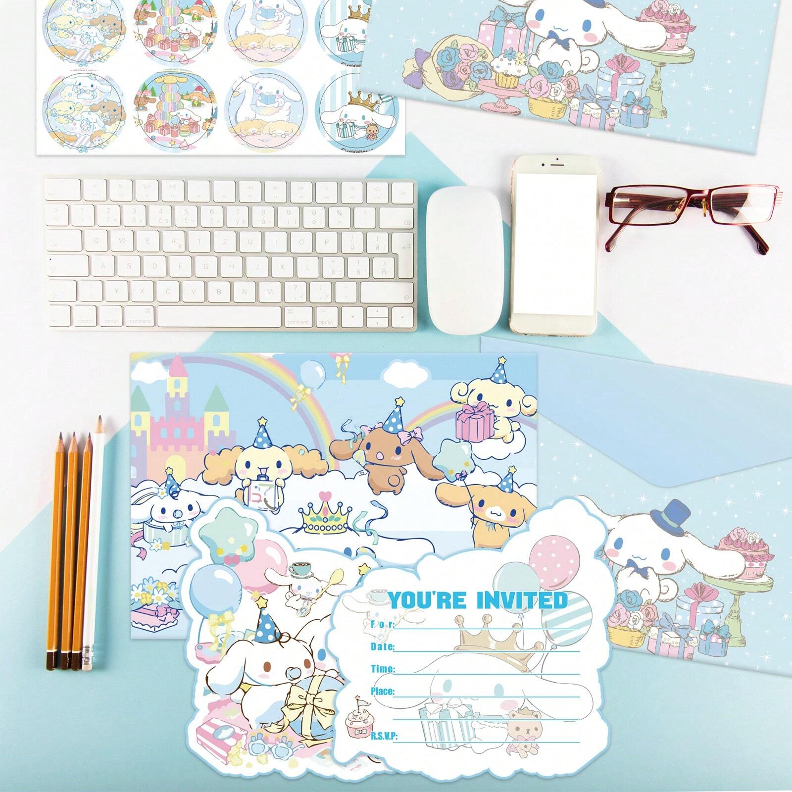 Sanrio Sanrio Cinnamoroll Party Invitation Card For Girls' Birthday ...