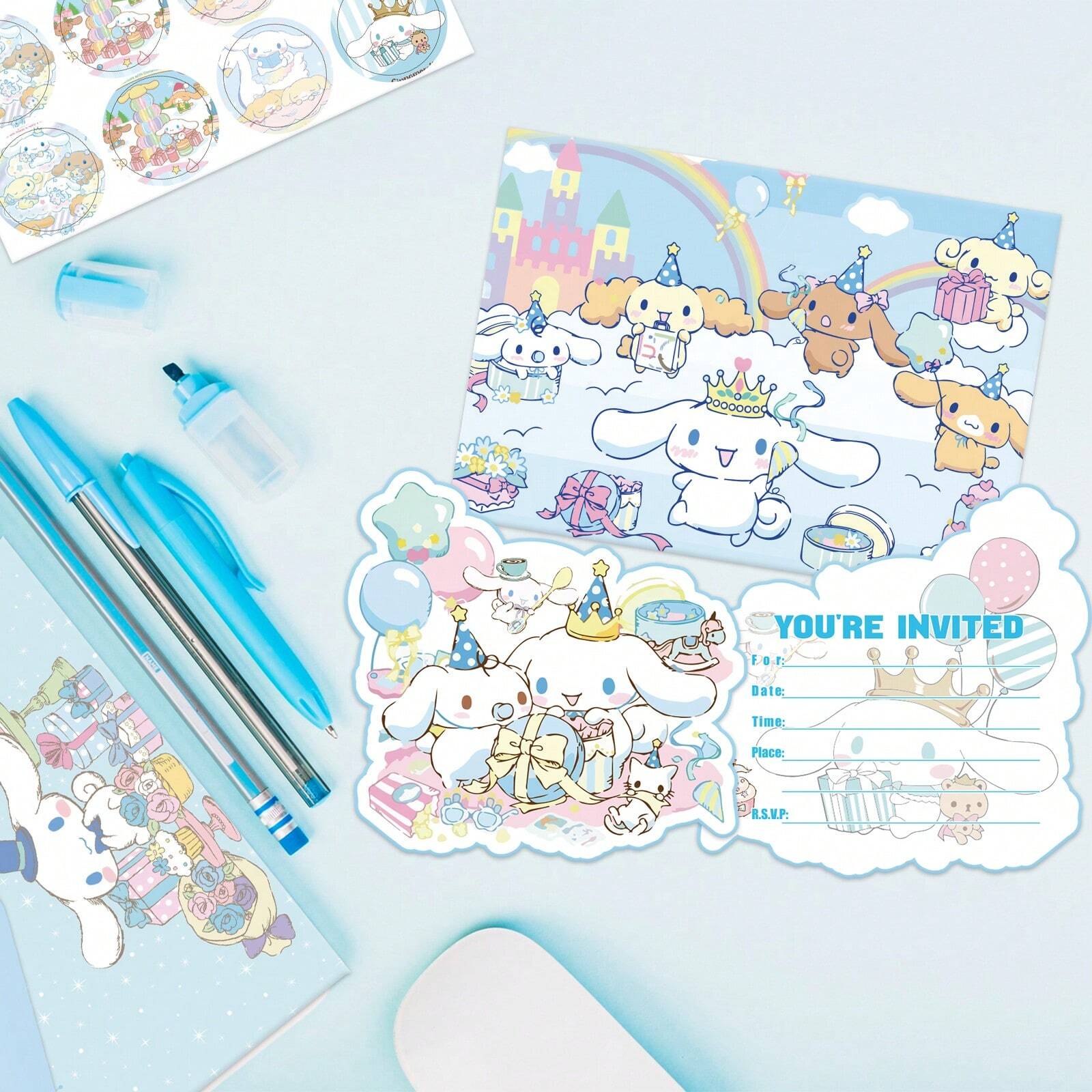 Sanrio Sanrio Cinnamoroll Party Invitation Card For Girls' Birthday ...