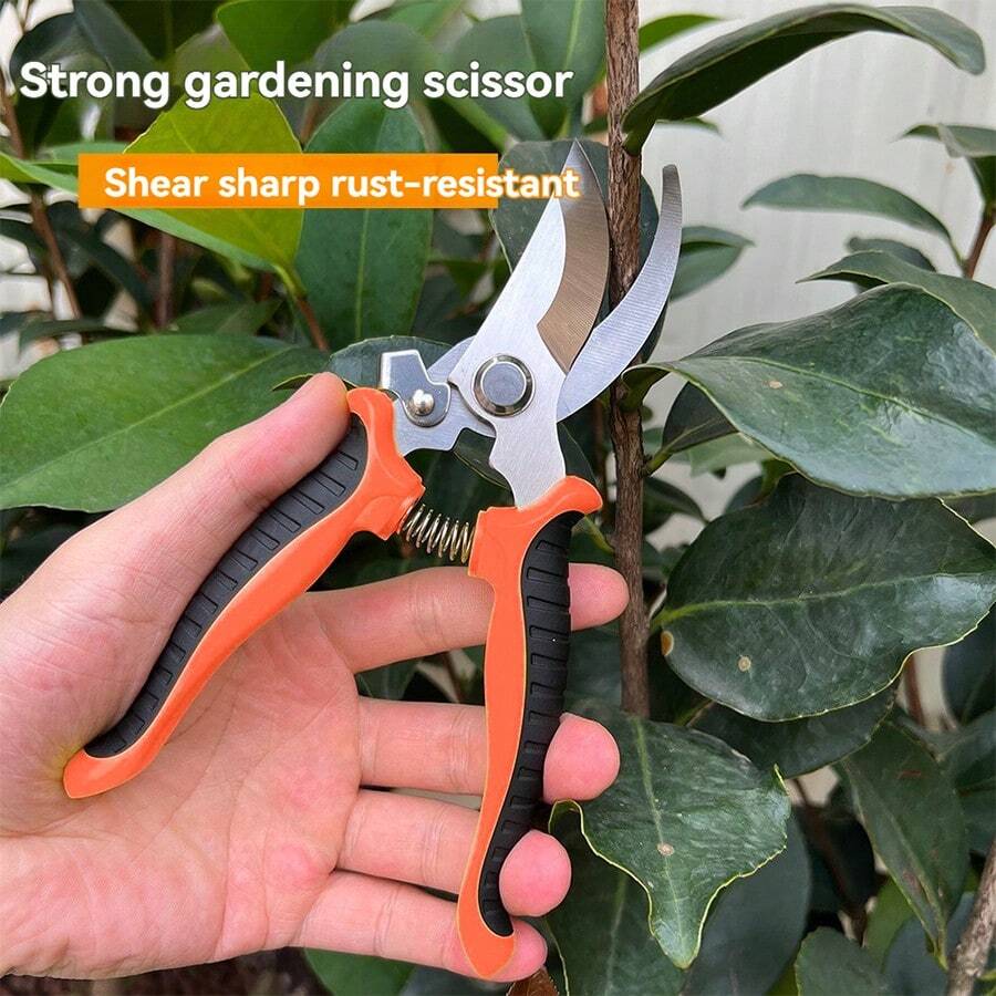 Pruning Shears Orange Stainless Steel Multifunctional Gardening ...