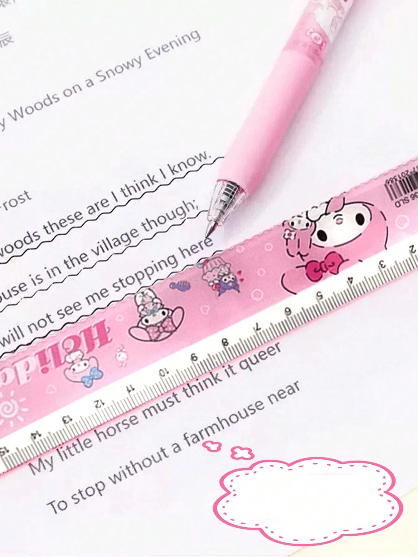 4Pcs/Set Stationery Ruler Hello Kittys My Melody Kuromi Ruler Cute ...