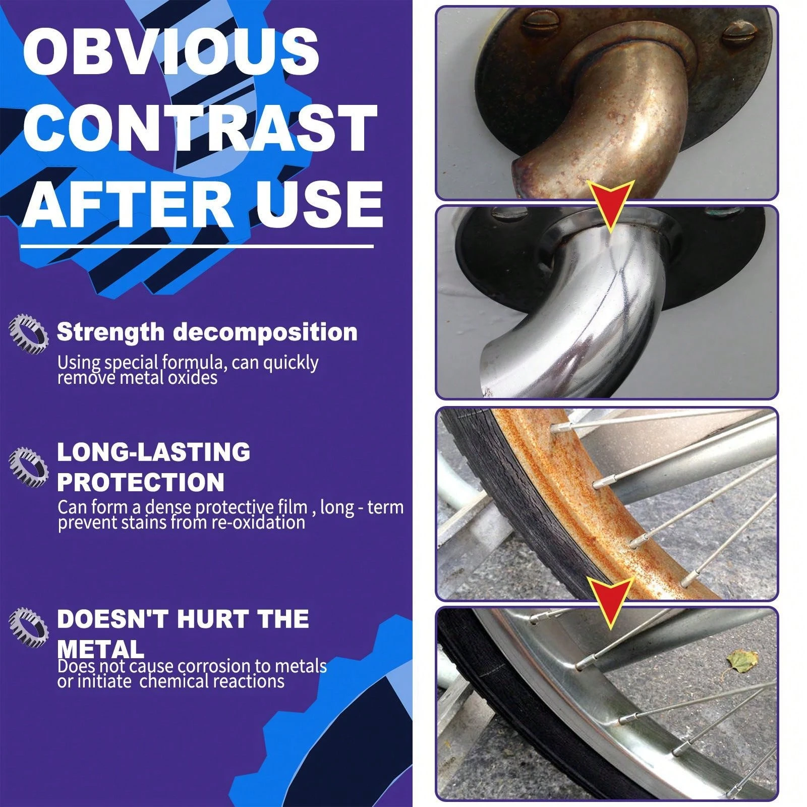 1pc120ml Rust Removal Spray Automobile Parts Rust Converter Spray Metal ...