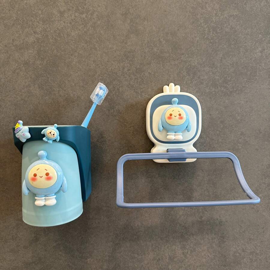 Kids Magnetic Sucking Tooth Brushing Cup Cartoon Hanging Wash Cup Girl ...